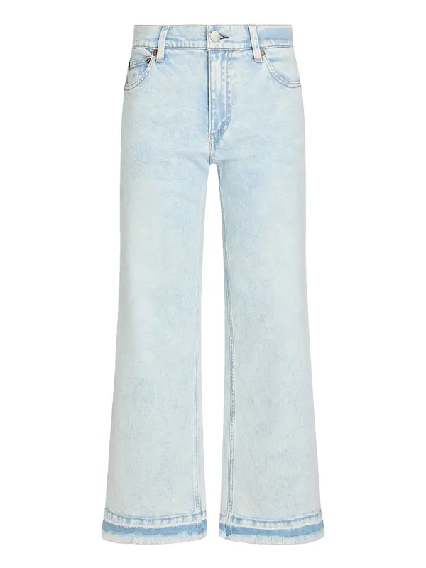 Alice + Olivia Lorrine Mid-rise Kick-flare Jeans - Light Denim