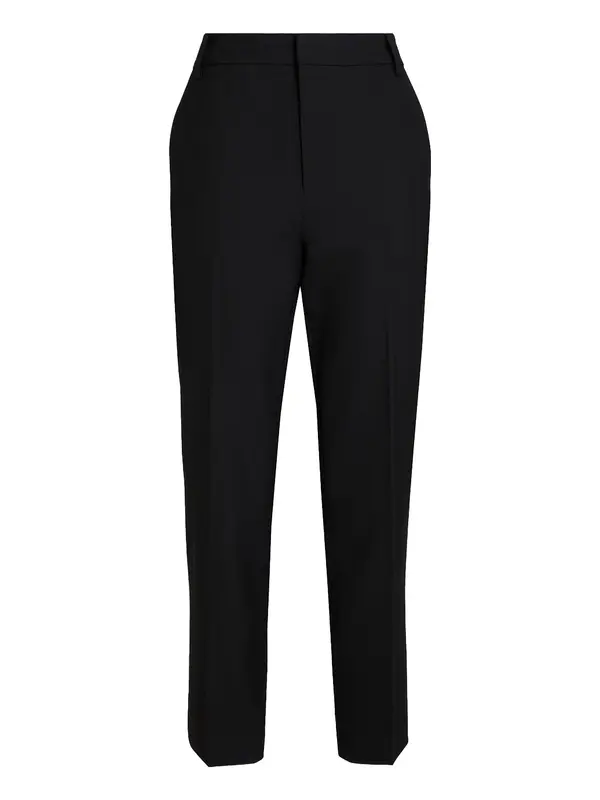 Tibi Grain De Poudre Wool Tapered Pants - Black