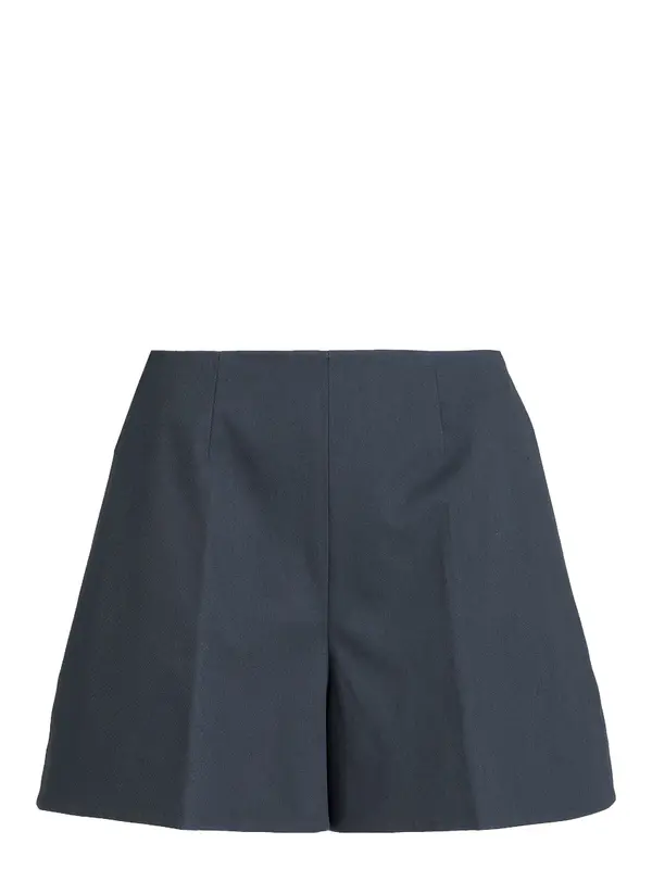 Tibi Cotton-blend Twill Shorts - Midnight Blue