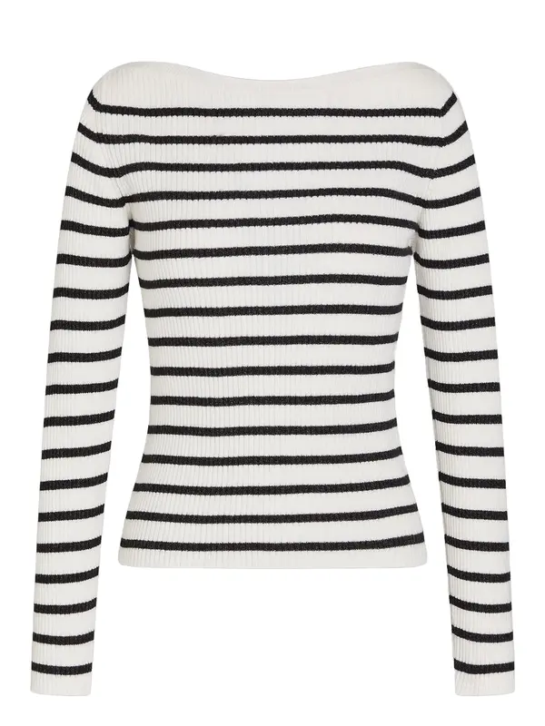 FRAME Striped Wool-blend Sweater - Ivory