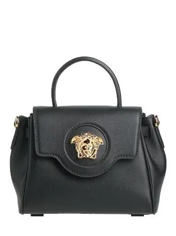 Versace Calfskin Handbag - Black