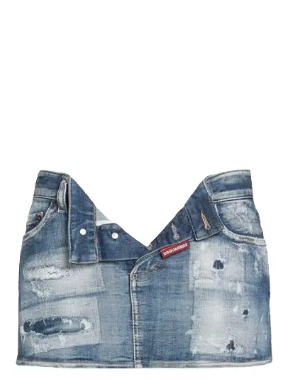 Dsquared2 Pencil Denim Skirt - Blue