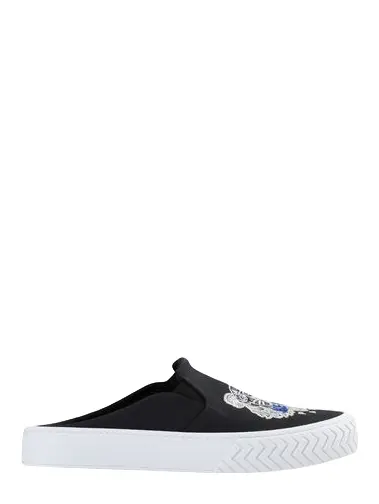 Kenzo Embroidered Canvas Sneakers - Black