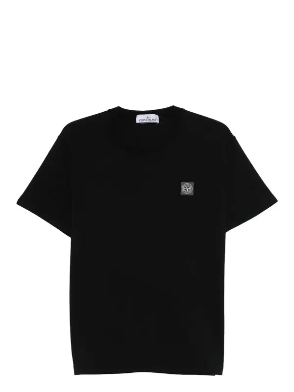 Stone Island Compass-motif T-shirt - Black