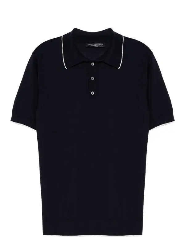 BRETT JOHNSON Short-sleeve Polo Shirt - Blue