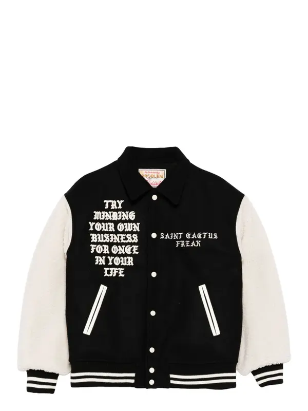 SAINT MXXXXXX Varsity Jacket - Black