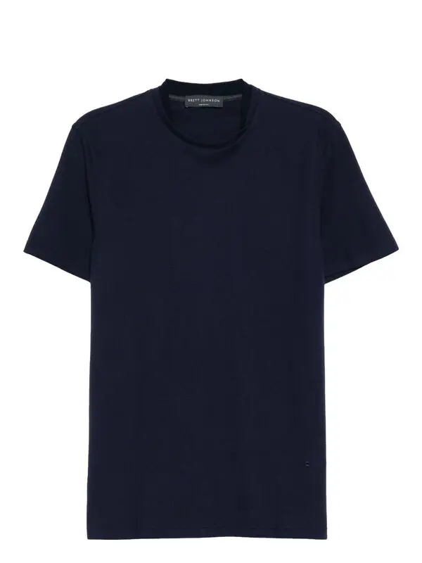 BRETT JOHNSON Double-collar T-shirt - Blue