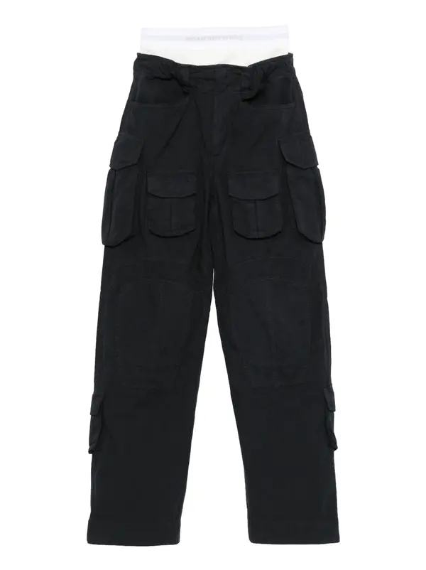 Alexander Wang Logo-waistband Trousers - Blue