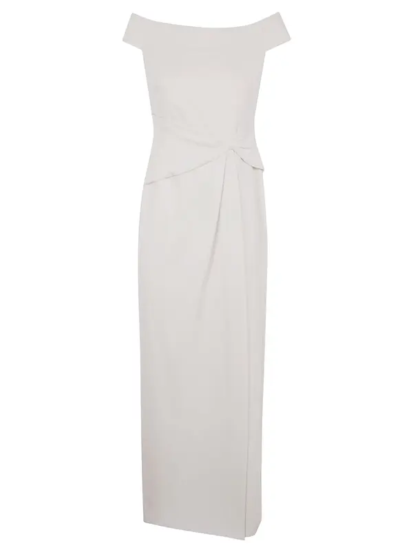 Ralph Lauren Off-shoulder Crepe Gown - Neutrals