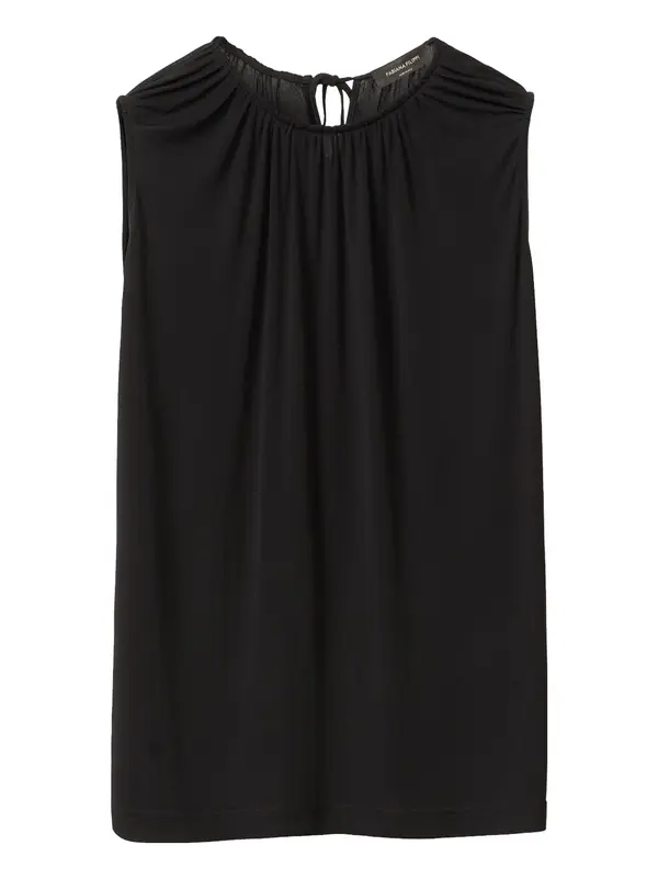 Fabiana Filippi Draped Tank Top - Black