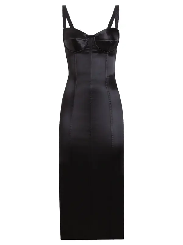 Dolce & Gabbana Panelled Midi Dress - Black