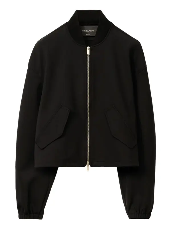 Fabiana Filippi Scuba Bomber Jacket - Black