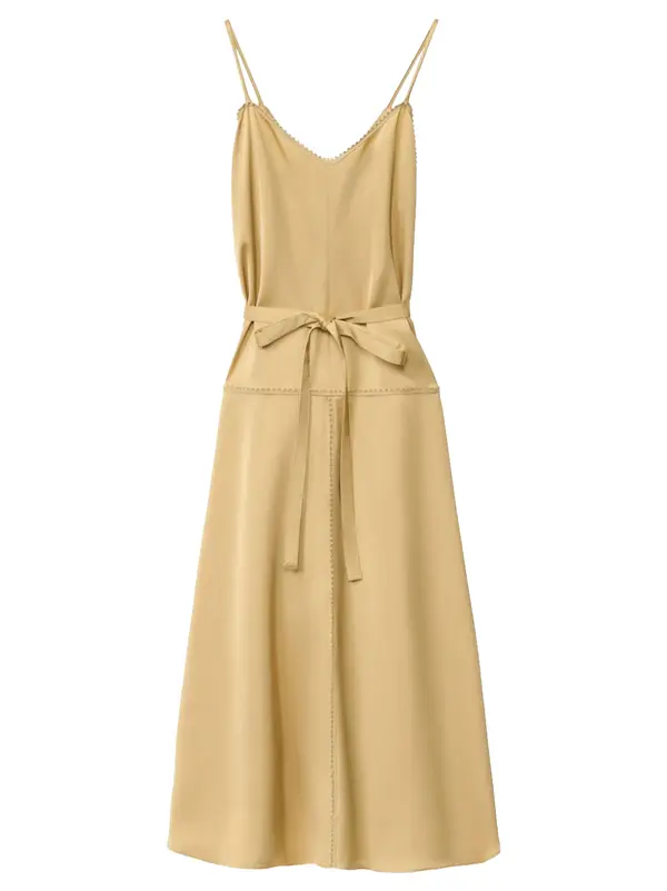 Fabiana Filippi Satin Slip Dress - Yellow