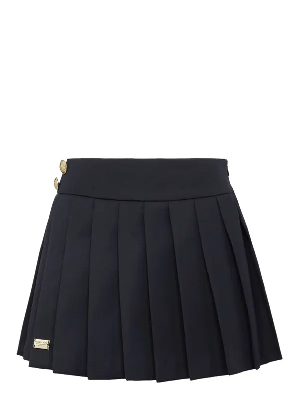 Philipp Plein Plissé Mini Skirt - Blue