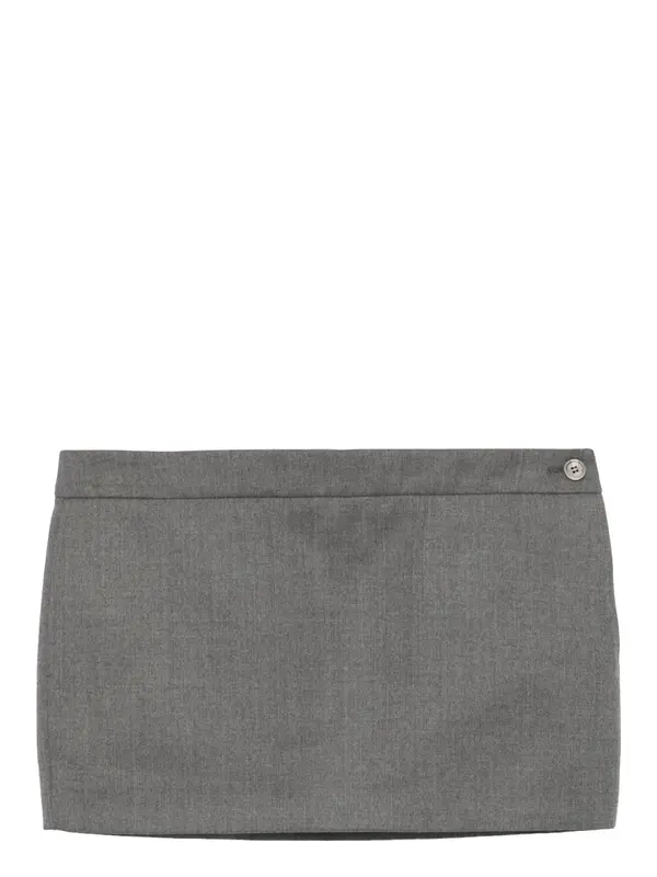 Wardrobe.NYC Dart-detail Mini Skirt - Grey