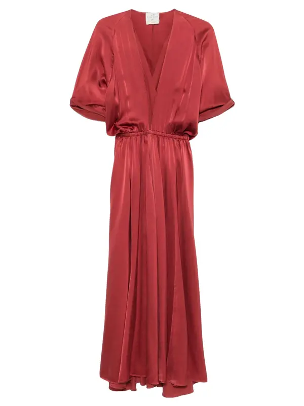 FORTE_FORTE Silk Maxi Dress - Red
