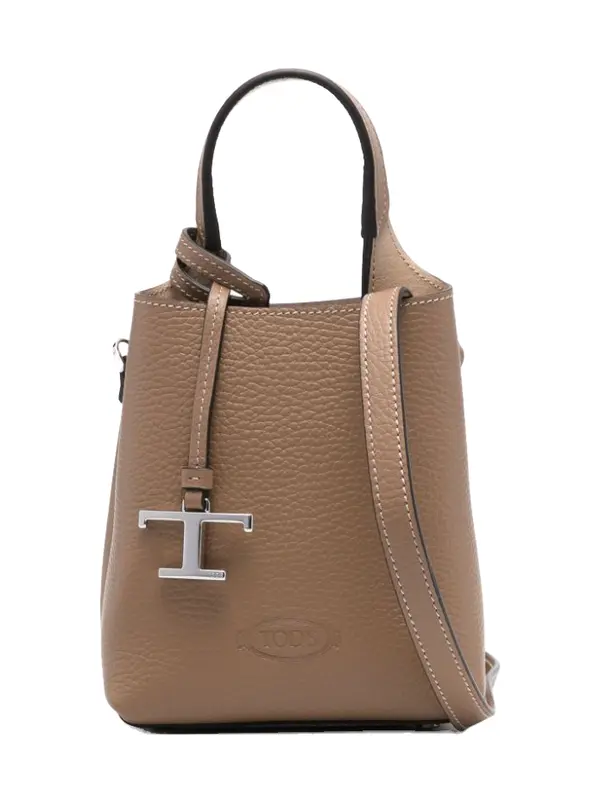 TOD'S Mini Leather Crossbody Bag - Brown