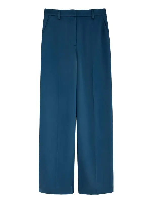 Simkhai Tavar Wide-leg Satin Trousers - Blue