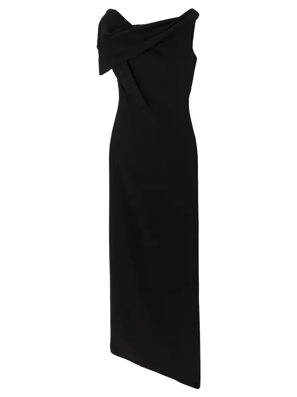 THE ROW Nassau Draped Maxi Dress - Black