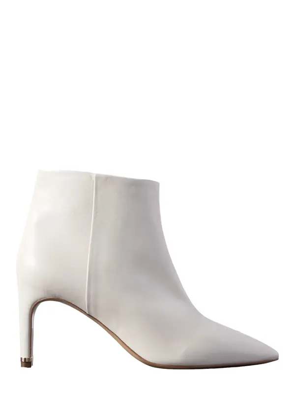 Gabriela Hearst Sanson Leather Ankle Boots - White
