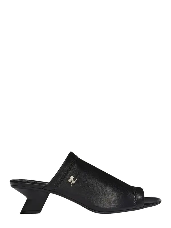 COURREGES Wet Stretch Mules - Black