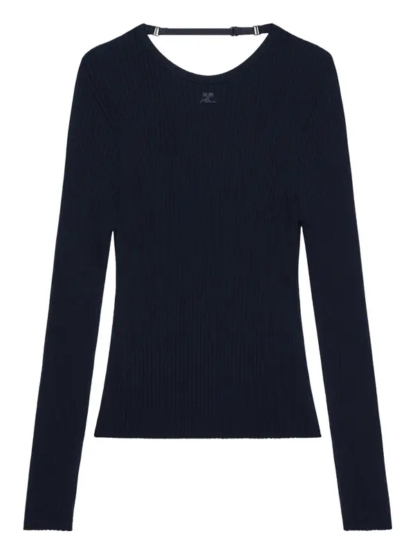COURREGES Strap-detail Jumper - Blue