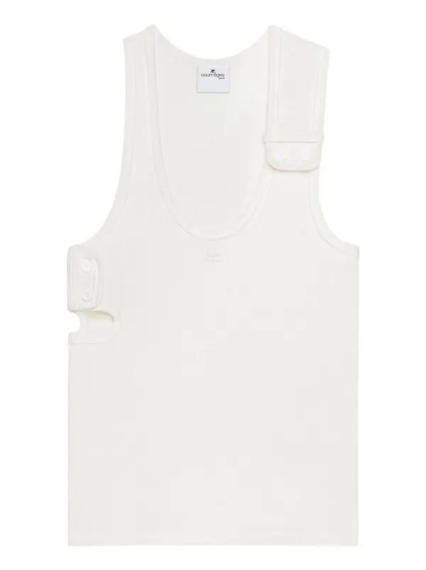 COURREGES 90's Cut-out Top - White
