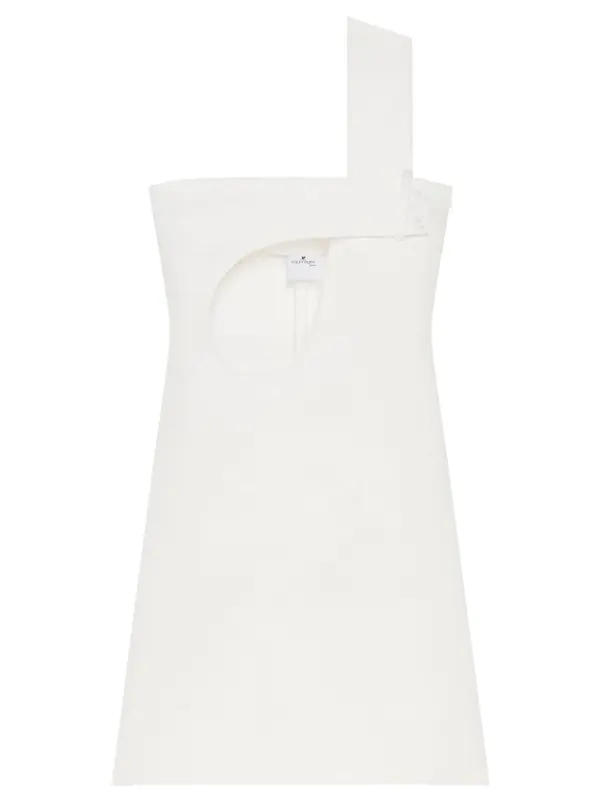 COURREGES Cut-out Satin Dress - White