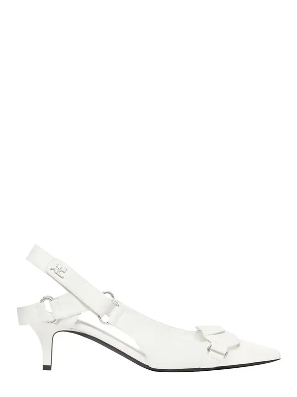 COURREGES Racer Slingback Pumps - White