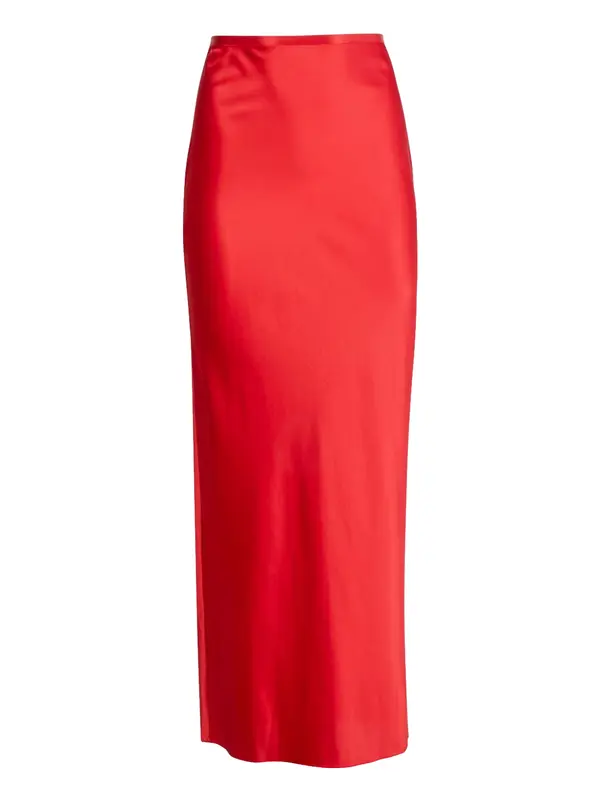 Fleur Du Mal Satin Maxi Skirt - Red