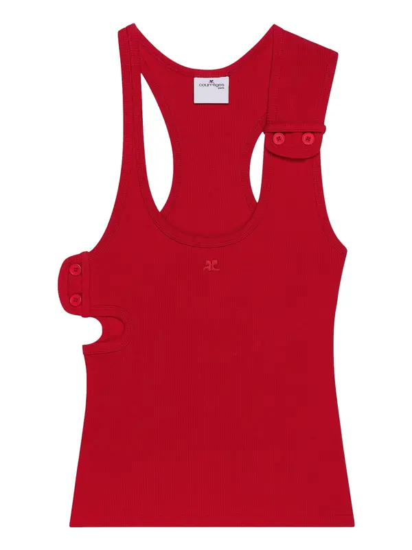 COURREGES 90's Ribbed Tank Top - Red