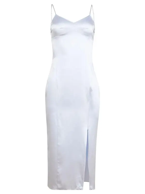 FLEUR DU MAL Front-slit Slip Dress - White