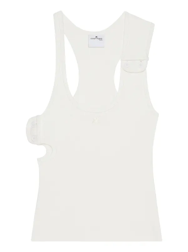 COURREGES 90's Ribbed Tank Top - White