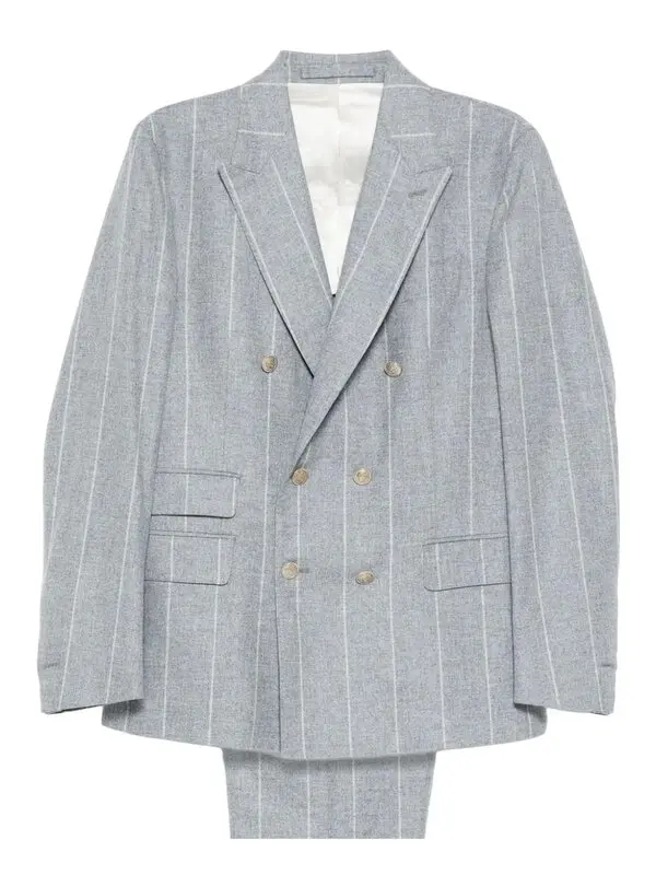 Eleventy Striped Two-piece Suit - Grey