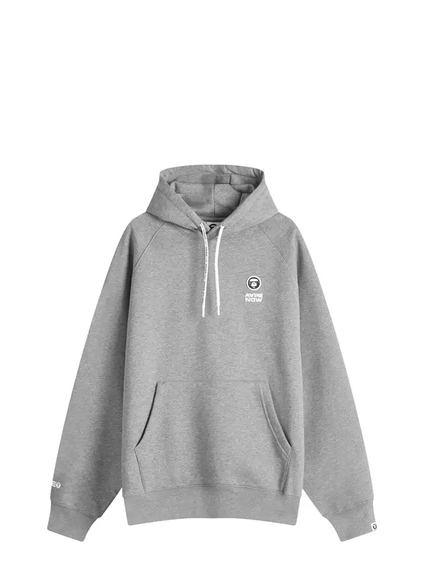 A BATHING APE Aape Now Camo Badge Hoody - Heather Grey