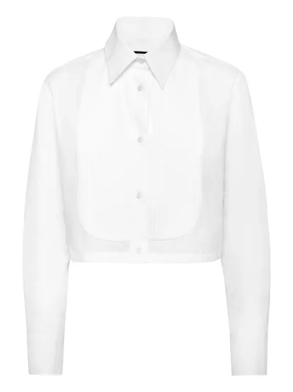 Philipp Plein Cropped Shirt - White