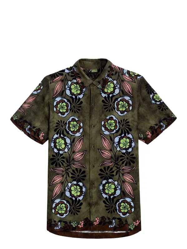 Agua Bendita Jack Floral Print Shirt - Green