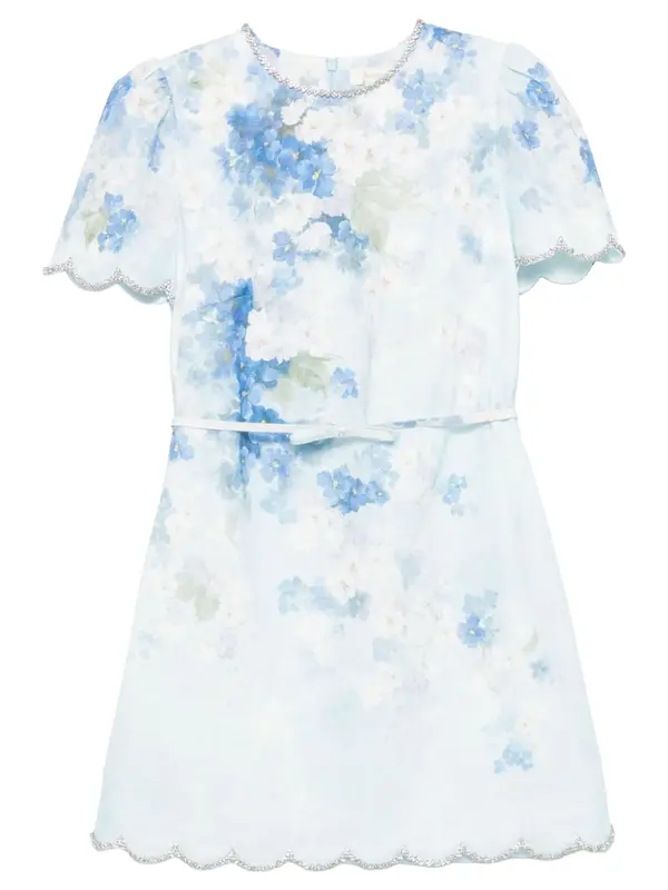 Zimmermann Crush Mini Dress - Blue