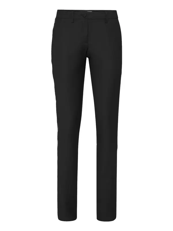 Philipp Plein Office Wool Trousers - Black