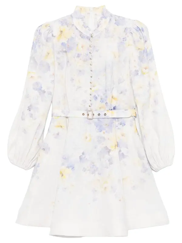 Zimmermann Crush Mini Dress - Purple