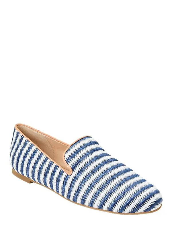 Jack Rogers Bradley Raffia Loafer Flats - Midnight Stripe
