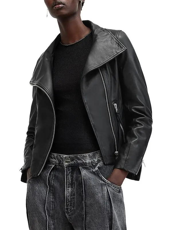 ALLSAINTS Ellis Leather Biker Jacket - Black
