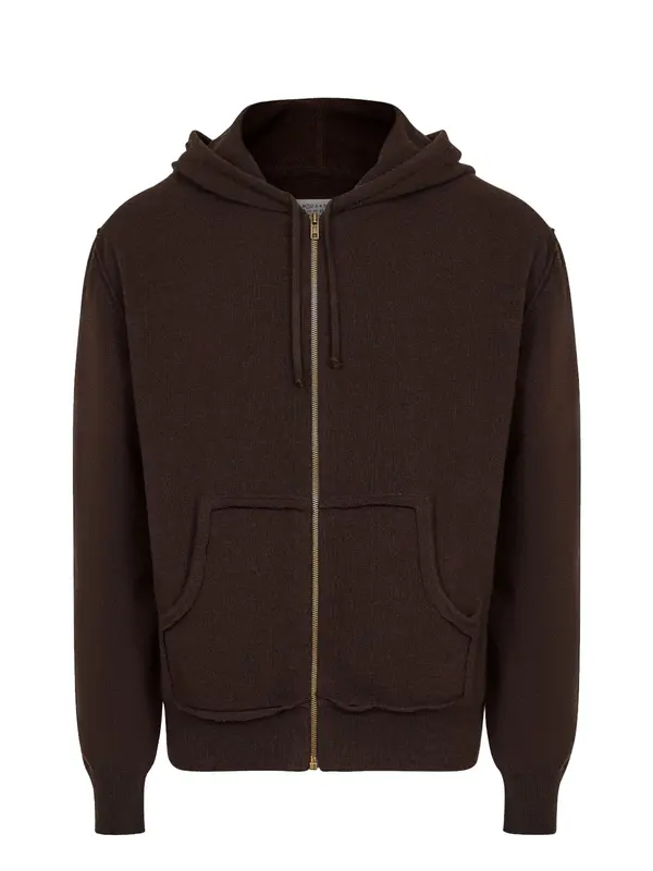 MAISON MARGIELA Zipped Hoodie - Brown