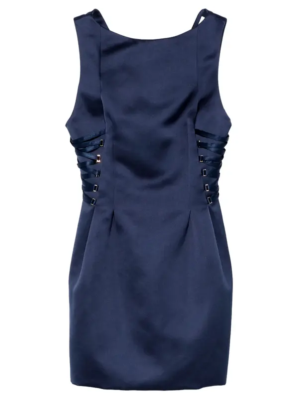 Elisabetta Franchi Satin Mini Dress - Blue