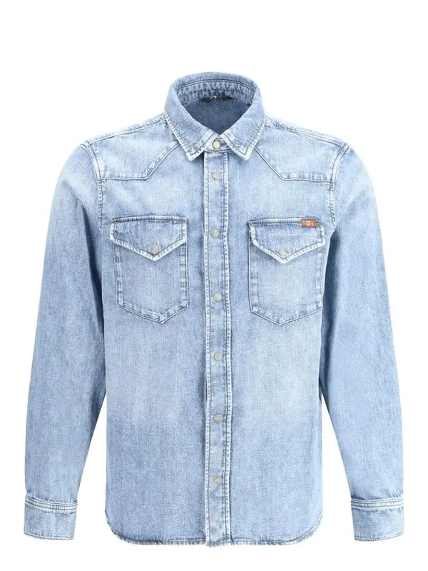 7 For All Mankind Flap-pocket Denim Shirt - Blue