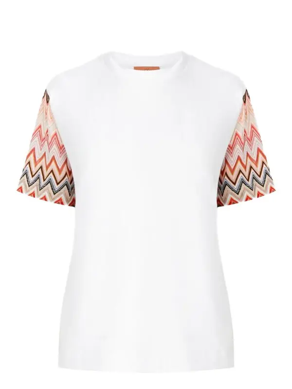 Missoni Contrast-sleeve T-shirt - White