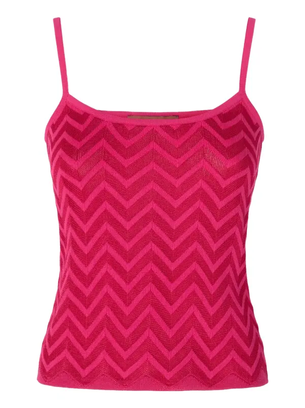 Missoni Zigzag-woven Vest - Pink