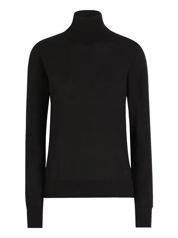 Dolce & Gabbana Logo-embroidered Sweater - Black