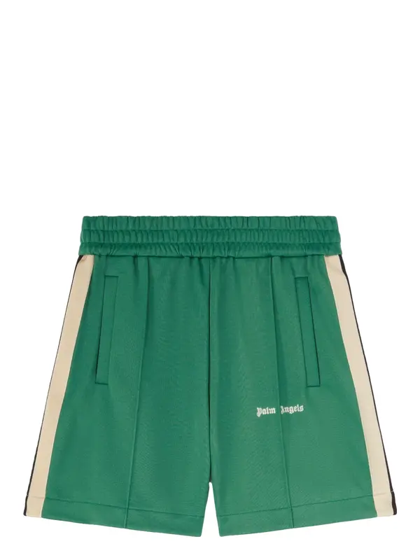 Palm Angels Logo Track Shorts - Green