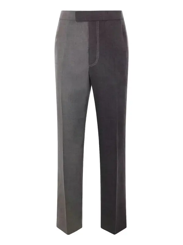 Thom Browne Two-tone Wool Trousers - Grey